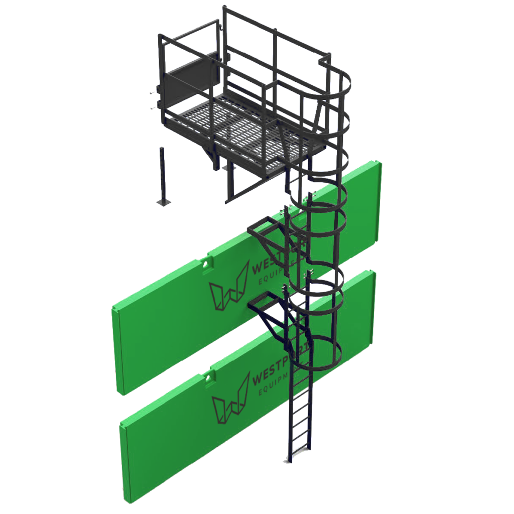 Caged Ladder Platform - Westport Equipment